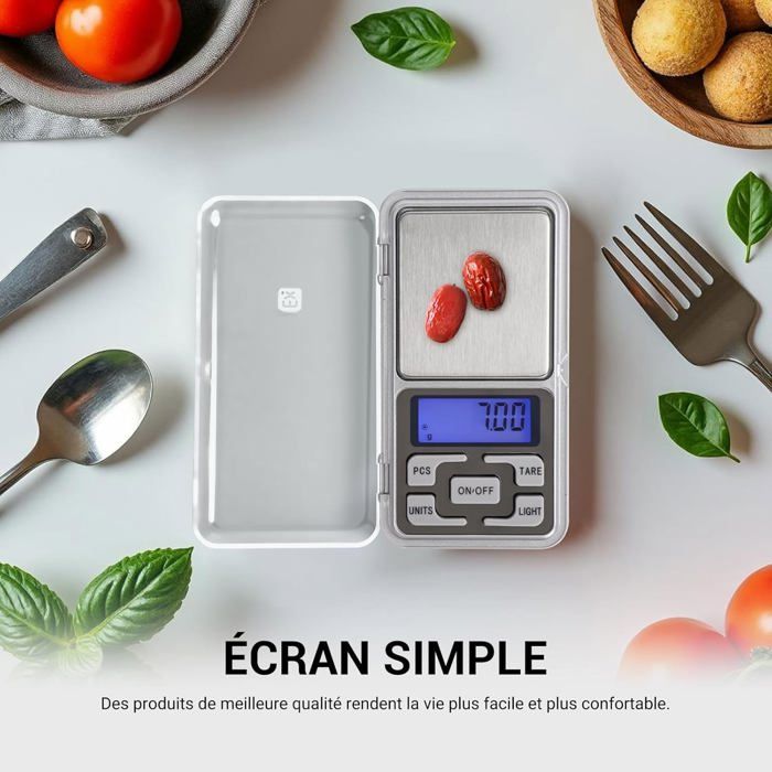 Balance de précision 500g 0.01g, balance électronique compacte avec ...
