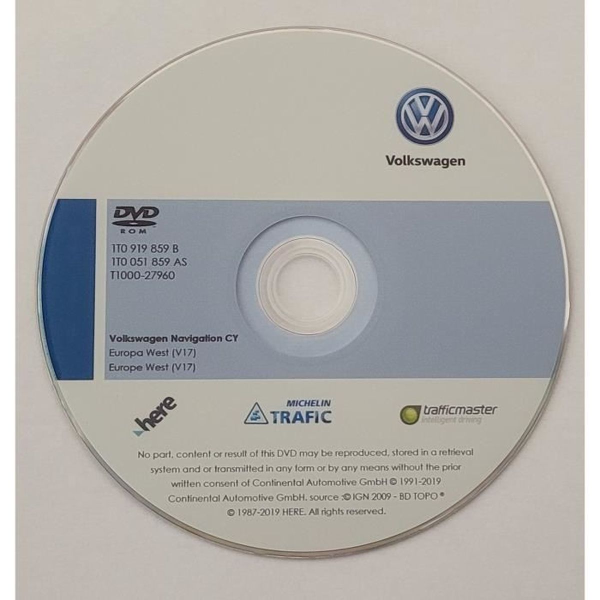 DVD Original GPS Europe V17 - 2020 - RNS 510 - RNS 810 - Volkswagen ...