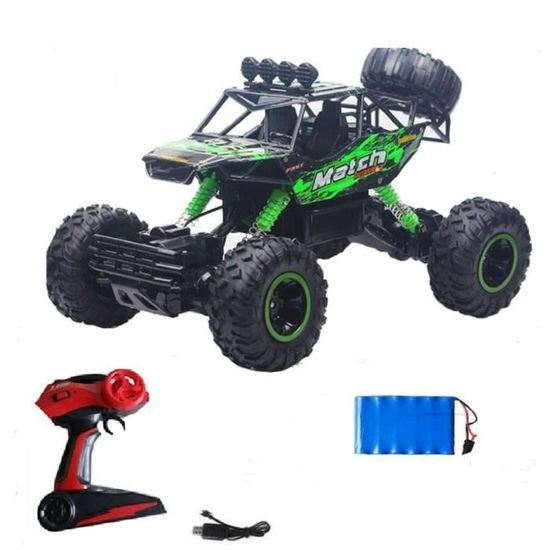 Voiture radiocommandée pour enfant - 37cm Vert - 4WD 1:12-1:16 - Avec ...