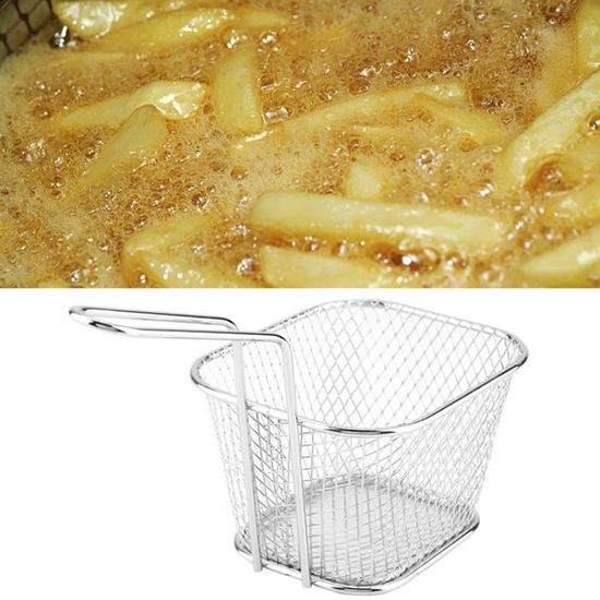 Panier à Frites en Acier Inoxydable - GOTOTOP - MAD Mini - Blanc ...