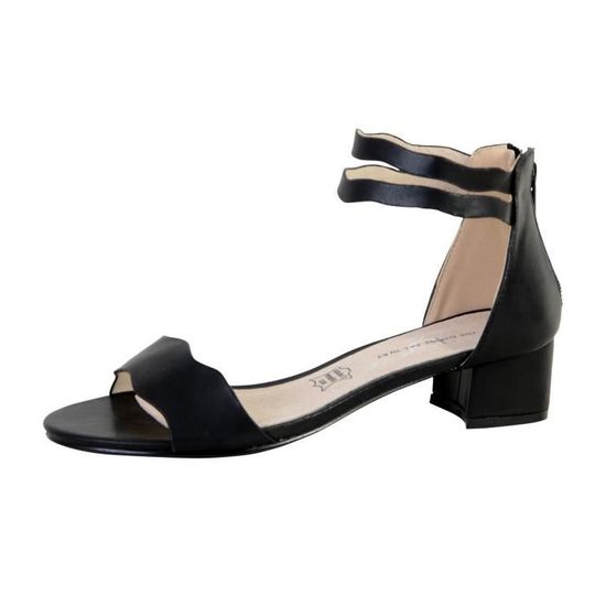 Sandale à talon The Divine Factory - Noir - Femme - Bride - Confort ...