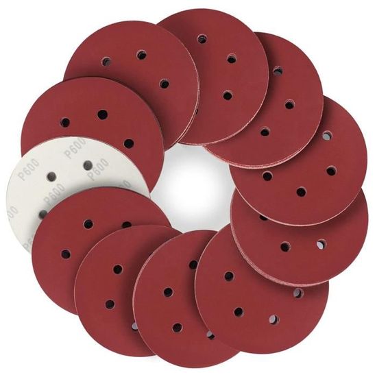 Disque A Poncer 150Mm, Disque Abrasif 6 Trous 50Pcs Disques De Ponçage ...