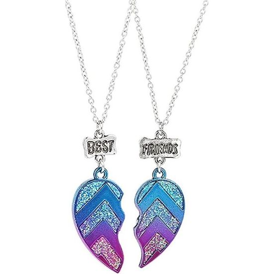Collier d'amitié BFF Colliers pour 2,Colliers Best Friends Demi-Coeur ...