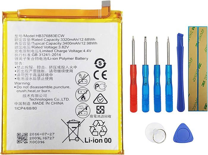 HB376883ECW Batterie compatible avec Huawei P9 Plus VIE-L09, VIE-L29 ...