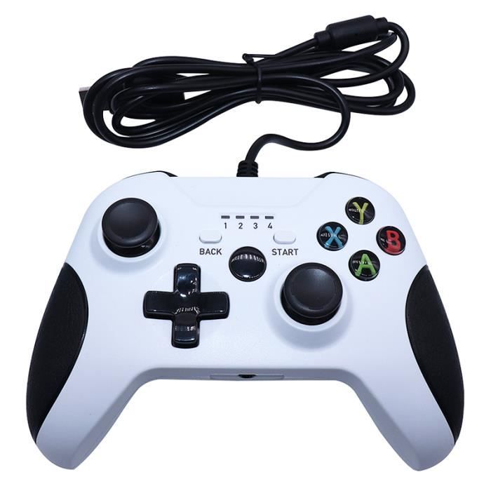 BLANCHE - Contrôleur de manette de jeu filaire USB pour Console de jeu ... BLANCHE - Contrôleur de manette de jeu filaire USB pour Console de jeu ...