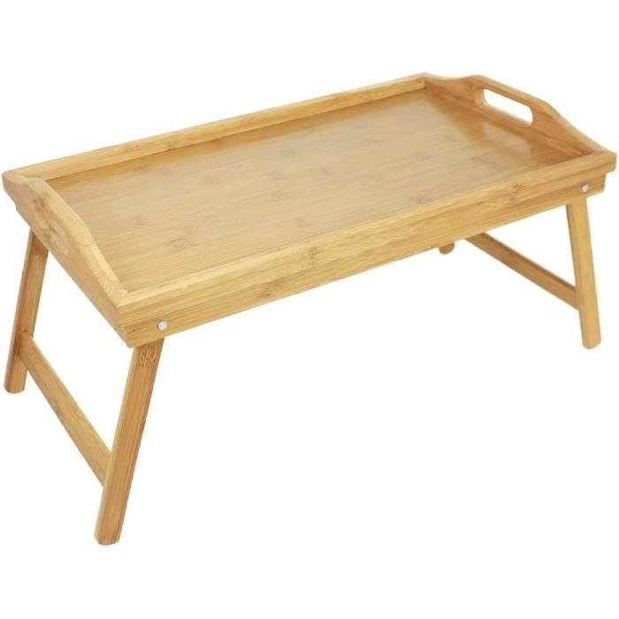Plateau De Lit En Bois De Bambou Avec Pieds Pliables-Petit-Déjeuner Au ...