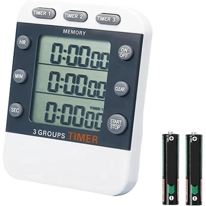 Minuteur Numérique Double De Cuisine, 3 Canaux, Minuteur, Triple ...