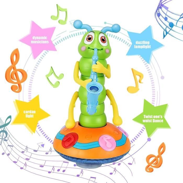 Saxophone électrique chenille pour enfants, joli saxophone dansant ...