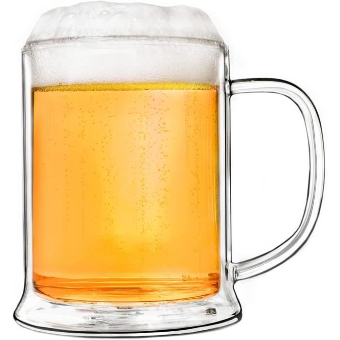 Verres à Bière à Double Paroi-Chope à Bière, Verre à Bière, Verre ...