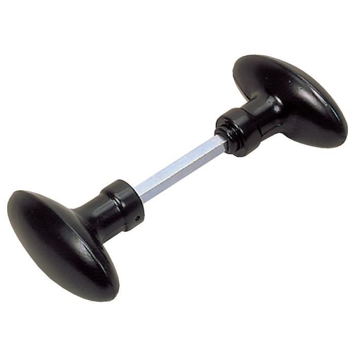 Poignée - Dubois industries - Ovoide - Carré 7mm - Noir - Aluminium ...