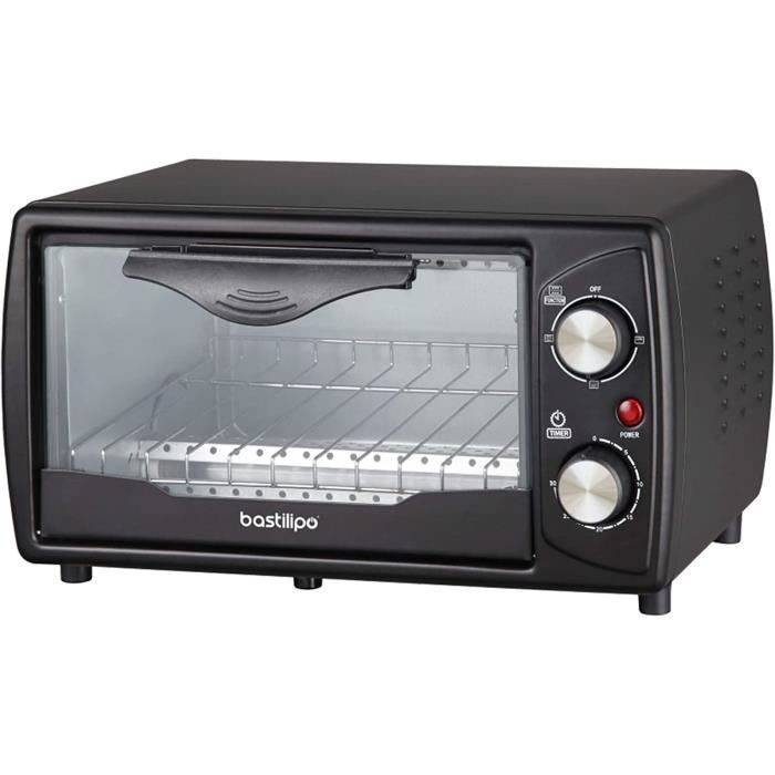 Bastilipo - Turin Black - Mini Four Grille-Pain 1000 W - Acier ...