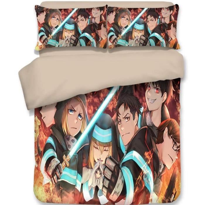 Anime Scorching Fire Brigade Fire Force Anti-Rides Housse de Couette ...