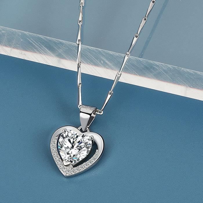 Collier Saint Valentin CRLLDPM 1 Pièce Collier Femme Coeur, Collier ...