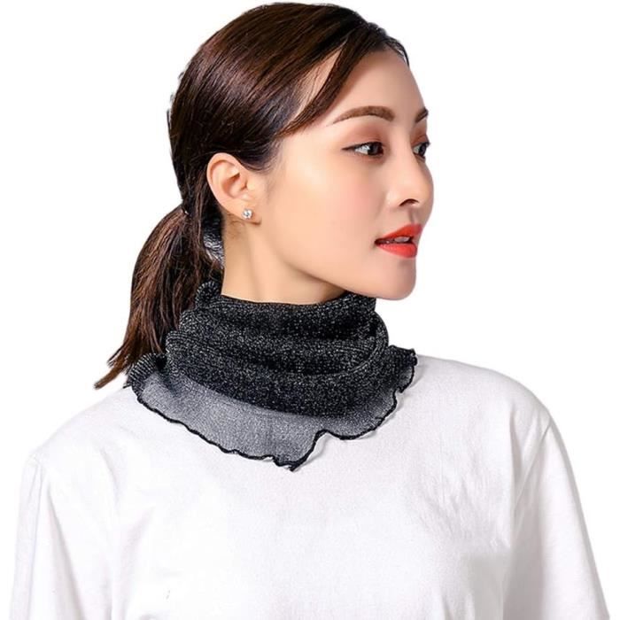 Foulard Femme Tour De Cou Soie Imitation Protection Solaire Printemps ...