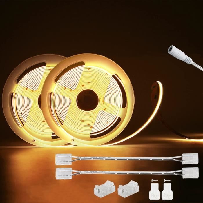 Ruban Led Cob Blanc Chaud 3000K Dc24V,12M 504Leds-M Led Strip,Cri90 ...