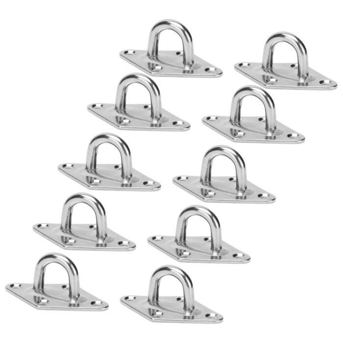 Plaque à œil en acier inoxydable 316 pour accrocher hamac et voile d ...
