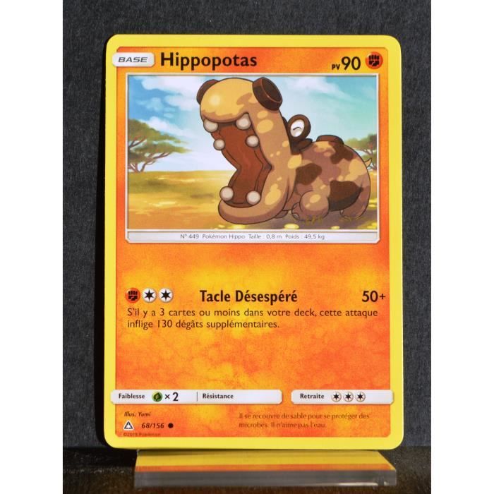 Carte Pokémon 68-156 Hippopotas SL5 - Soleil et Lune - Ultra Prisme ...