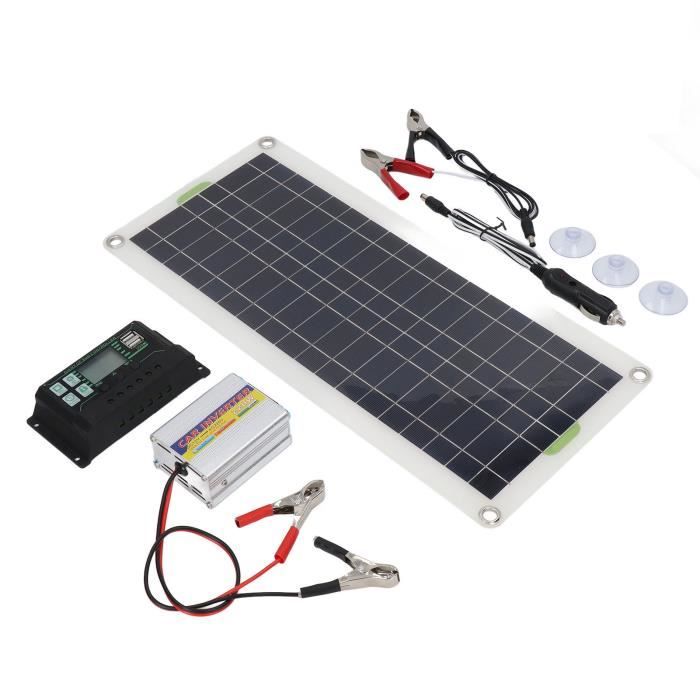 JUZ Chargeur de batterie de panneau solaire Kit de panneau solaire Portable 12V 30W avec ...