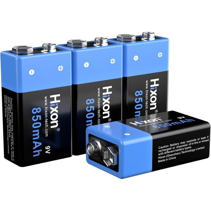 Pile 9V 850Mah Rechargeable Lithium-Ion Batterie Haute Performance ...