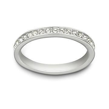 Anneau femme SWAROVSKI - 1121066 - Plaquée rhodium - Cristaux SWAROVSKI ...