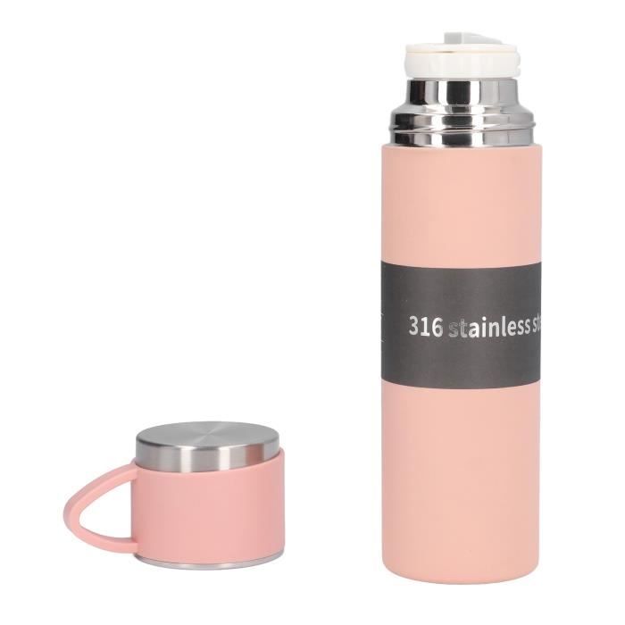 Tbest tasse à vide portable 500 ml isolé sous vide tasse en acier inoxydable bouteille thermique ...