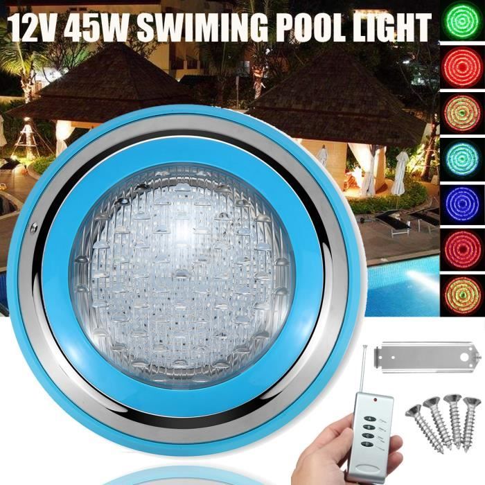 12V 45W LED IP68 AMPOULE LAMPE RGB PROJECTEUR Piscine + Télécommande ...