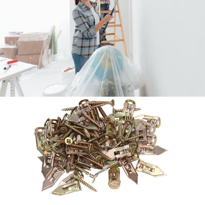 JIA Lot de 40 vis d'ancrage auto-perceuses, ensemble de vis d'ancrage ...