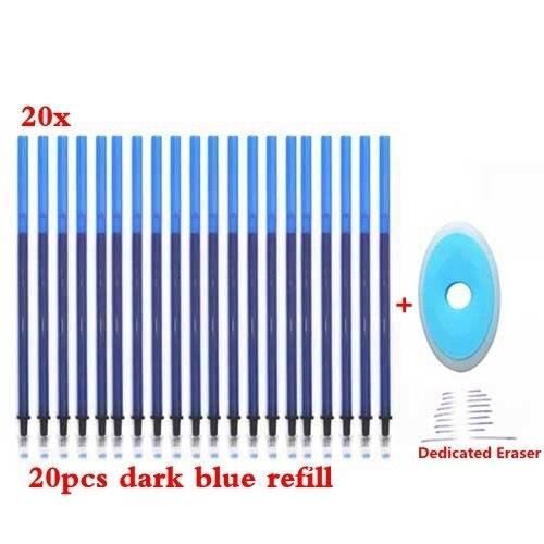 STYLO,20 Dark Blue Refill--Stylo effaçable Kawaii, ours, Panda, cochon ...