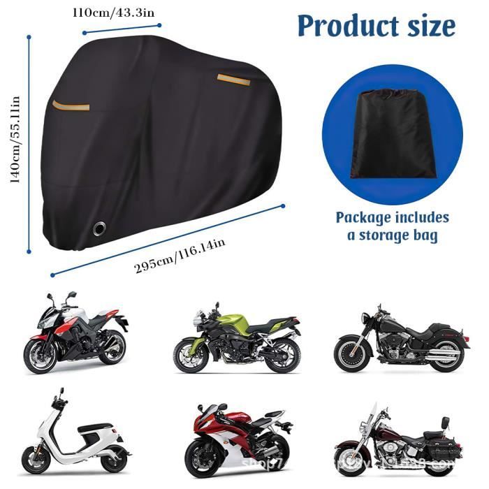 Bâche moto - WELAN - XXXL - Étanche - Résistant à la neige ...