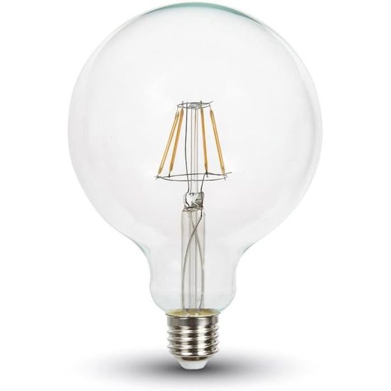 4 X Vintage Style Led Filament 4W Antique Rond G80 Ambre Rétro E27 - Es ...
