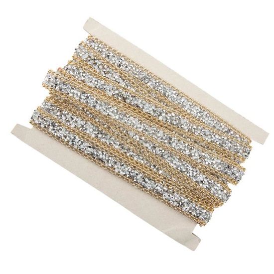 DIY Sparkling Gold Edge Mesh Wrap Roll, Strass Mesh Ribbon, 15mm 5 ...