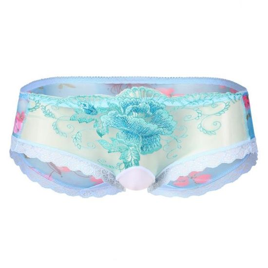 YIZYIF String Homme Sexy Transparent Dentelle Floral Calecon Sissy Sous ...