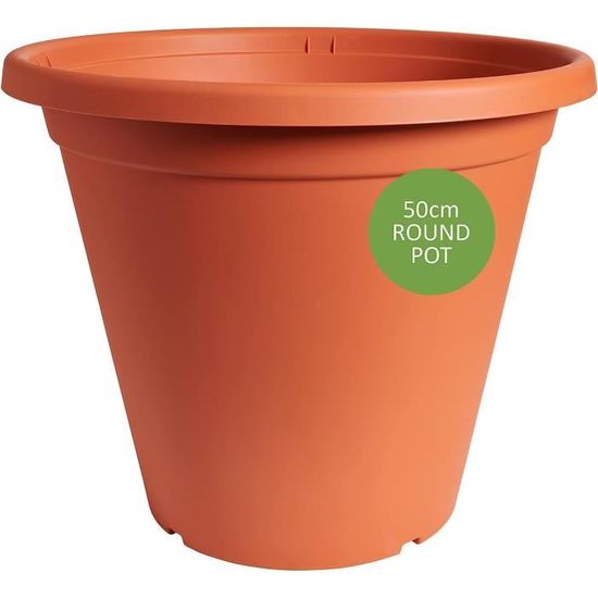 Pot De Fleurs Terre Cuite 50 Cm, 487680[H3343] - Cdiscount Jardin