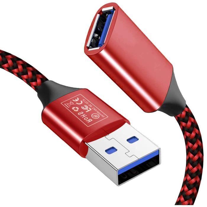 Câble Rallonge USB 3.0,USB mâle A vers femelle A Extension transfert ...