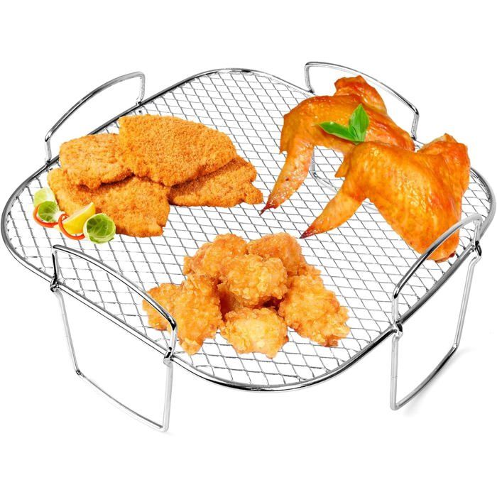 Support Cosori Pour Friteuse À Air Comprimé 5,5 L-Accessoire Carré En Acier Inoxydable ...