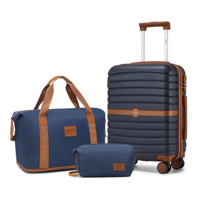 Kono Set de 3 Valises de Voyage 55cm Valise et 4 roulettes avec Serrure ...