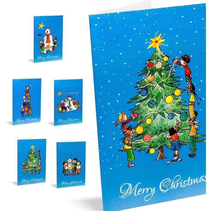 Pack De 10 Cartes De Noël,Winter Games[u1598] - Cdiscount Beaux-Arts et ...
