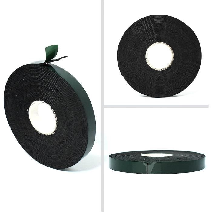 Noir 5 m x 10 mm x 1 mm Ruban adhésif double face mousse ruban de montage Rouleau de ruban ...