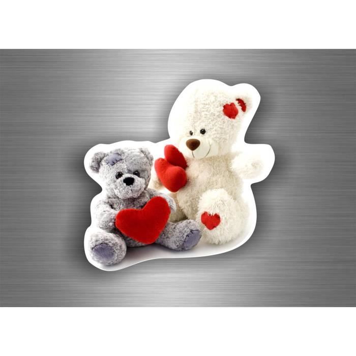 Autocollant sticker nounours cœur decoration love - Cdiscount Bricolage