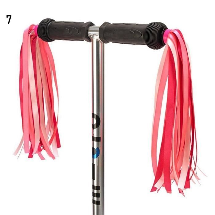 Banderoles colorées de guidon de Tricycle de 30cm, 2 pièces, glands ...