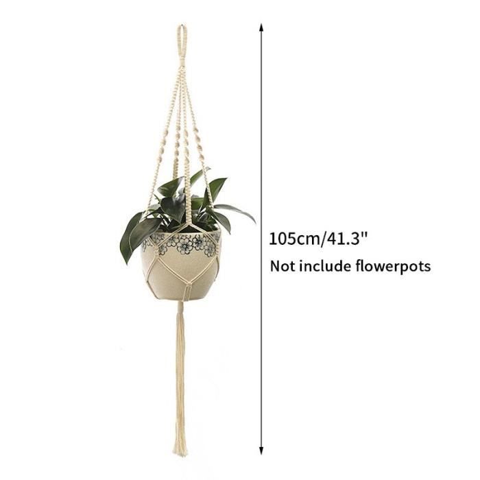Pot de Fleur,suspension plante Filet de fleurs en macramé fait à la ...