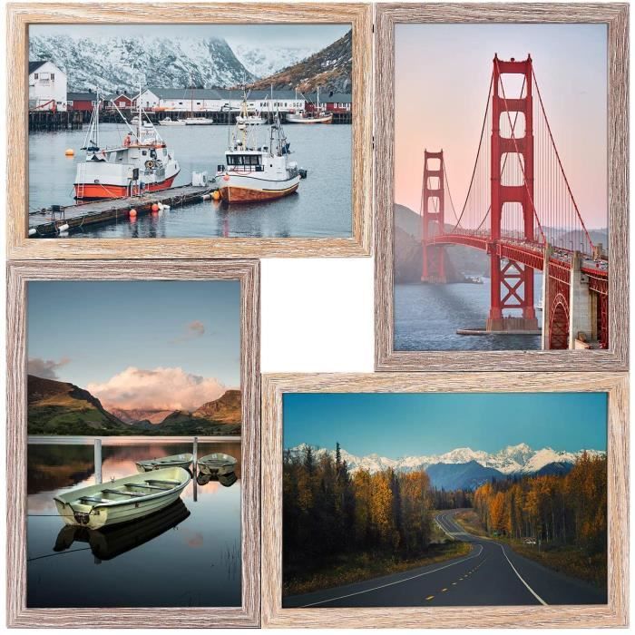 Cadres Photos Pêle mêle Capacité Multivues 4 Photos 4''X6''(10 x 15 CM ...