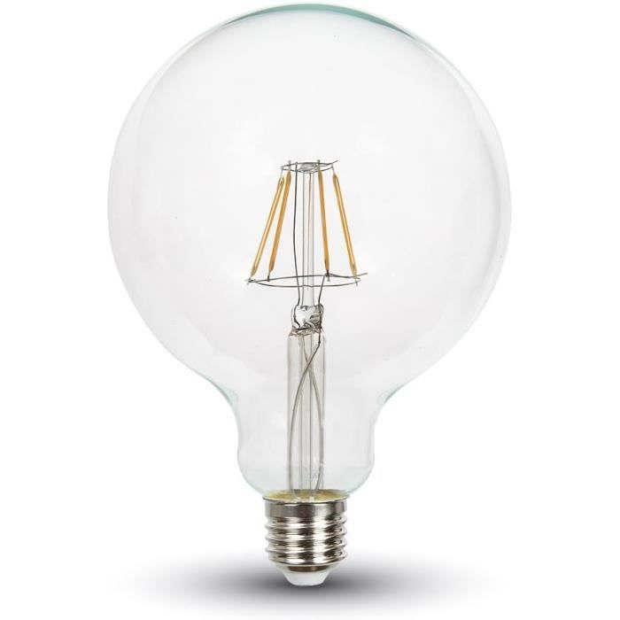 4 X Vintage Style Led Filament 4W Antique Rond G80 Ambre Rétro E27 - Es ...