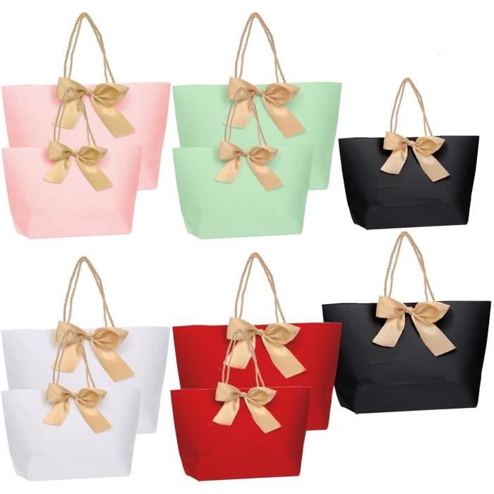 10 pcs Sac Cadeau en Papier avec Rubans Nœud Or, Simple Élégant pour ...