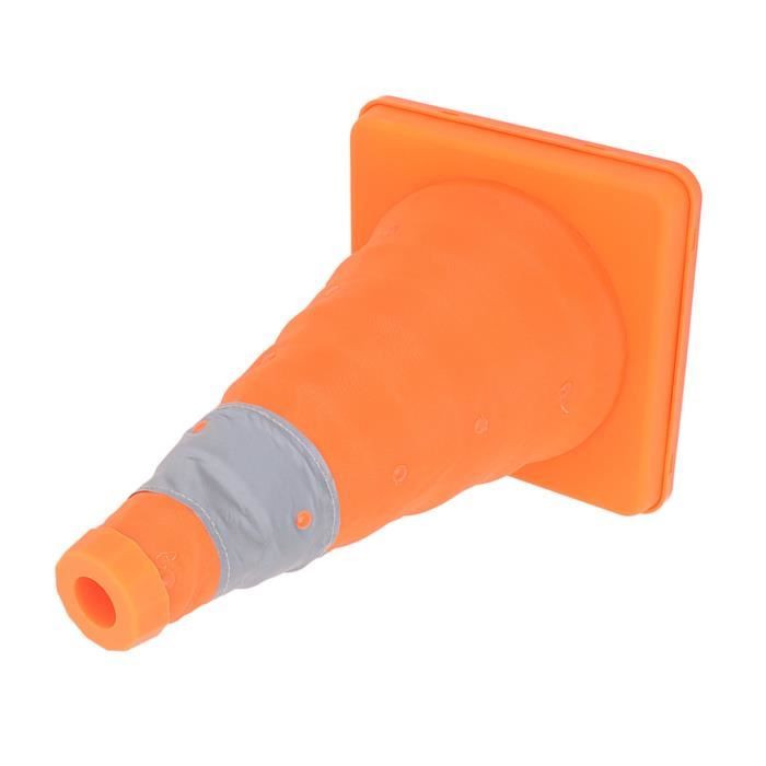 Cône de sécurité routière - SALALIS - Pliable - Base renforcée - Bande réfléchissante - 30 cm ...