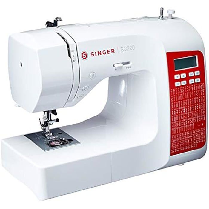 SINGER SC220 Machine à coudre à bras libre, à LED blanche, rouge ...