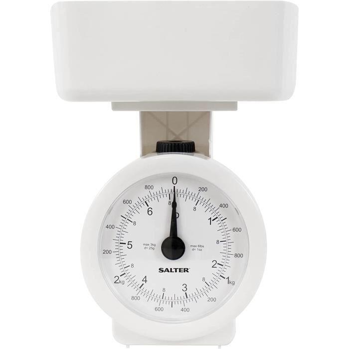 Salter 112 WHWH Balance de Cuisine Mécanique avec Bol, Mini Pèse ...