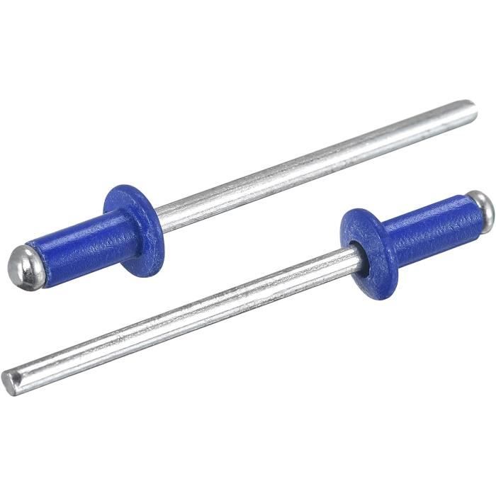 Rivets Aveugles, 3,2Mm X 7Mm Aluminium Ouvert Terminal Plat Rond Tête ...