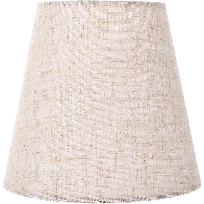 Abat-Jour Cache-Lampe Lin Naturel Tambour Abat-Jour Pour Lampe De Table ...