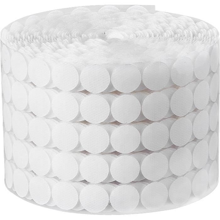 Scratch Autocollant Rond 300 Paires Crochet Et Boucle Adhésifs 20Mm ...